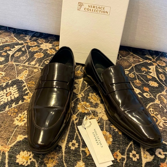 Versace Collection | Shoes | Brown Versace Mens Dress Shoes Size 4 ...
